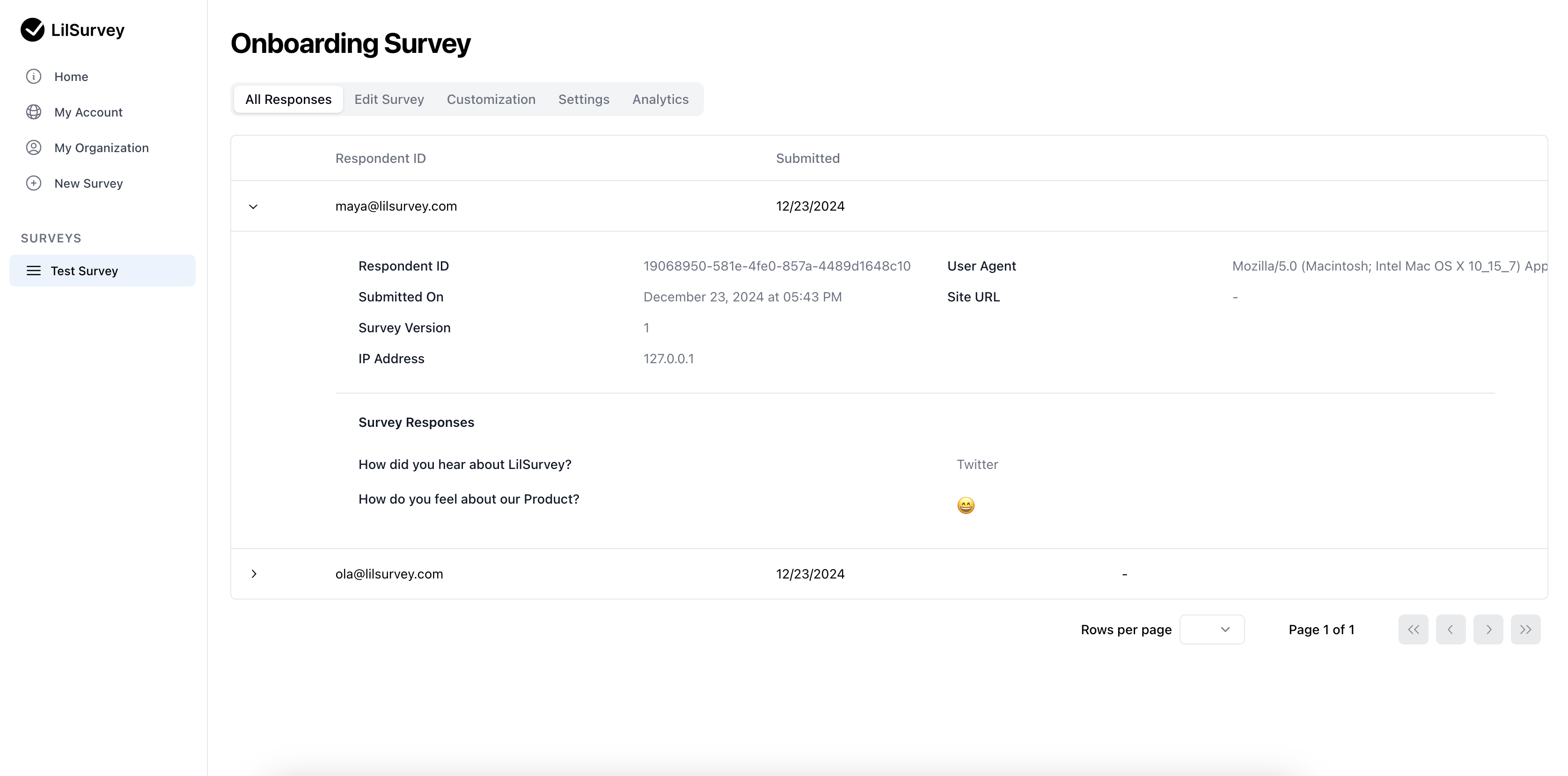 Application Screenshot Demo